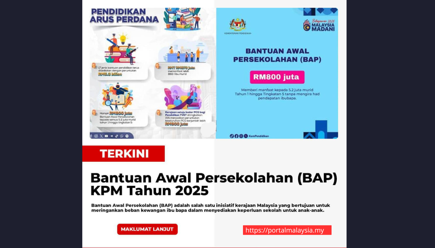 Bantuan Awal Persekolahan 2025 (BAP) KPM - Portal Bantuan